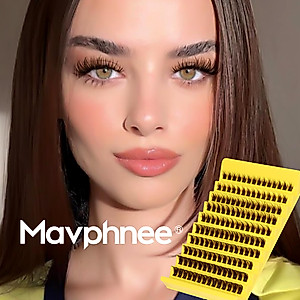 Brown Lash Clusters Individual Mixed Lengths Natural & Wispy Lash Extension DIY Brown Cluster Eyelashes 140Pcs (11C, 8-16MM)