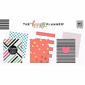 me & my BIG ideas Snap-In Cover - The Happy Planner Scrapbooking Supplies - Happy Life - 1 Set of Front & Back Coordinating Hard Covers - Stylish & Durable Protection for Your Planner - Big Size