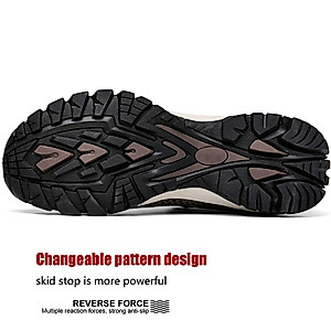 Hiking Shoes for Men Waterproof Lightweight Non Slip Comfortable Breathable Work Walking Trekking Trails Rain Outdoor Ankle Boots impermeable antideslizantes Zapatos de senderismo para Hombre Brown