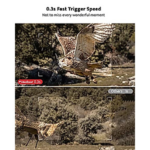 usogood Trail Camera 36MP 4K 30fps Game Camera with Night Vision Motion Activated IP66 Waterproof, 65ft 120° Wide Angle Detection Hunting Camera, for Outdoor Garden Backyard Wildlife Monitoring