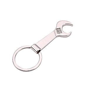 ARFUKA Bottle Opener Keychain Metal Mini Wrench Pendant Beer Opener Beverage Soda Beer Bartender Bottle Opener Keyring Christmas Birthday Gift for Men and Women Silver