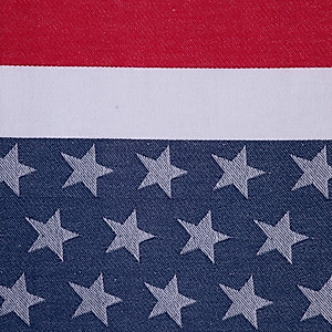 DII 4th of July Stars & Stripes Tabletop Collection Table Runner, 14x72, Red, White, & Blue