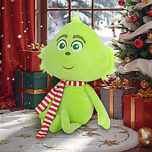 21in Green Monster Christmas Stuffed Animal Plush Figure Toys Doll Plushie Christmas Decorations Xmas Gift Decor