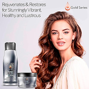 Gold Series Deluxe Combo Set Truffle Shampoo 10.14 Fl.oz and Truffle Mask 8.45 Fl.oz – Enriched with Keratin - Made with Pure Argan Oil