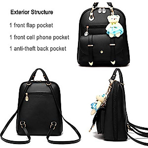 Girls Leather Purse Backpack Mini Teen Teenager Fashion Quilted Small Size Shoulder Bag