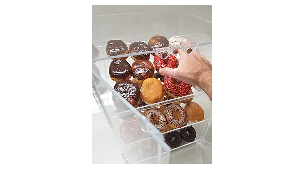 Self Serve Pastry & Donut Display Case - Clear Acrylic, 3 Trays