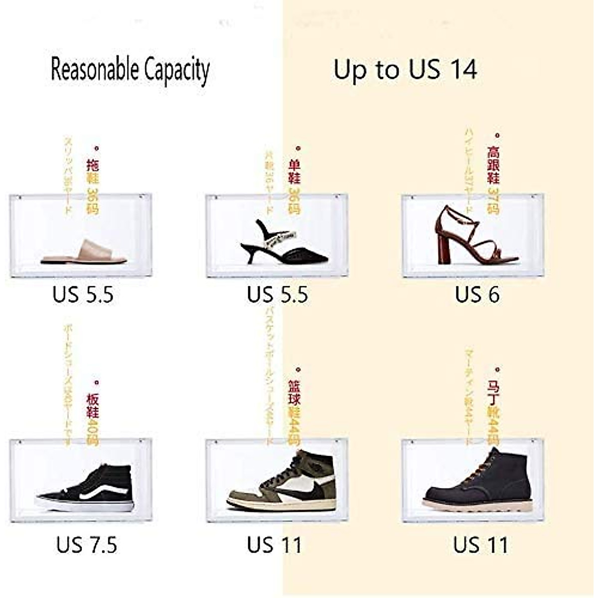 Shoe Storage Boxes Clear Stackable Women Men Sneaker Storage Display Box Foldable Shoe Organizer Box Black Closet Bedroom Plastic Shoe Boxes Black (3 Pack)