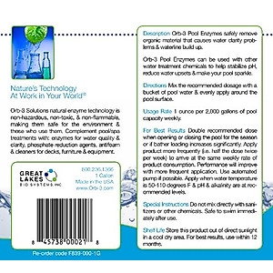 Orb-3 F839-000-1G Pool Enzymes Jug, 1-Gallon