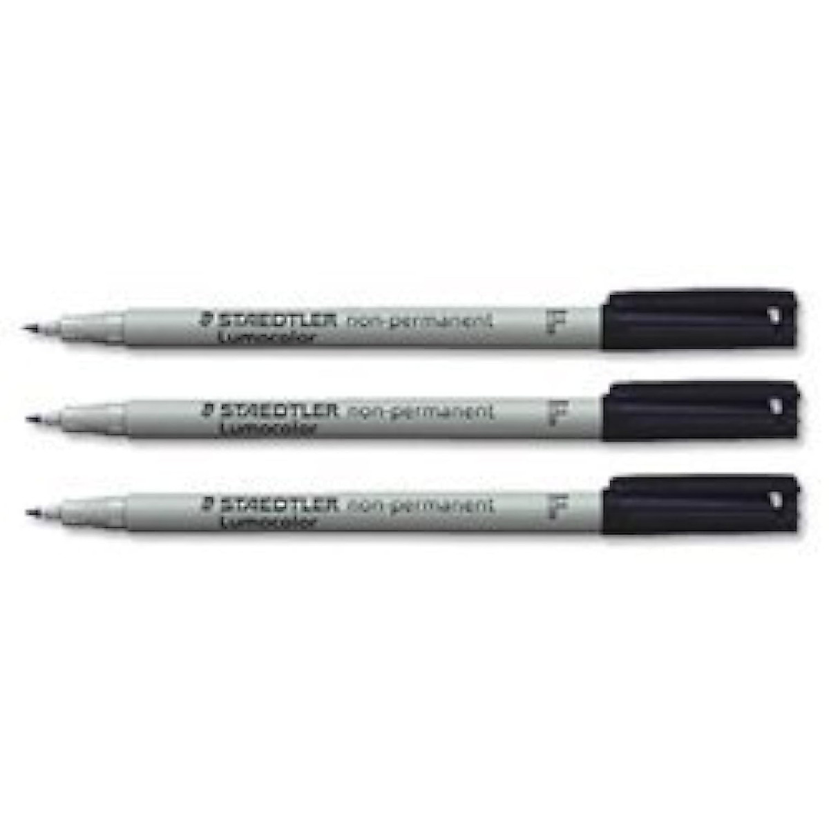 STAEDTLER 316 Lumocolor Pen Non-Permanent Fine 0.6mm Line Black Ref 316-9 [Pack 10]