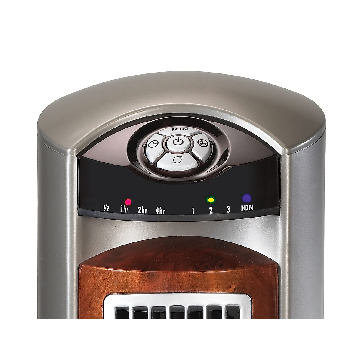 Lasko Wind Curve Portable Electric 42" Oscillating Tower Fan with Fresh Air Ionizer, Timer and Remote Control for Indoor, Bedroom and Home Office Use, Silverwood 2554