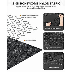 Gonex 60L Foldable Travel Duffel Bag Water & Tear Resistant, Black