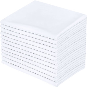 Utopia Bedding Cotton Blend Pillowcases Queen Size - 12 Pack - T-180 Bulk Pillowcase Set- Perfect for Home, Hospital & Hotel Quality Pillow Covers 20 X 30 (Queen, White)