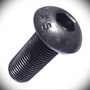High-Strength Sheet Metal Screws - Durable Screws for Indoor and Outdoor Use - Versatile Screws for Crafting - 10-24 x 3" Size Button Head Socket Cap Screws Black Oxide Alloy Steel Set of 10