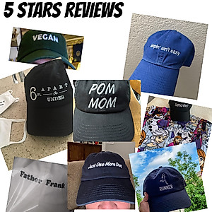 INK STITCH Customized Monogrammed Personalized Baseball Cap -Various Options (Black)