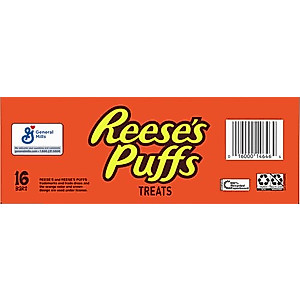 Reese's Puffs Breakfast Cereal Treat Bars, Peanut Butter & Cocoa, 16 ct