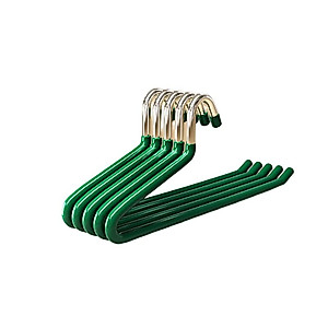Goose Shaped Non-Slip Trouser Rack 13.8 * 4.3 inch (10 Pieces) Hanger, Thickened Stainless Steel Z-Shaped Hanger Suitable for Scarves/Ties/Accessories/Pants (Green)