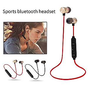 Wireless Sport Earbuds,XT6 Magnetic Bluetooth HiFi Stereo Earphone Headphone in-Ear Built in Mic Headphones Premium Sound Headset with Noise Cancellation Black One Size