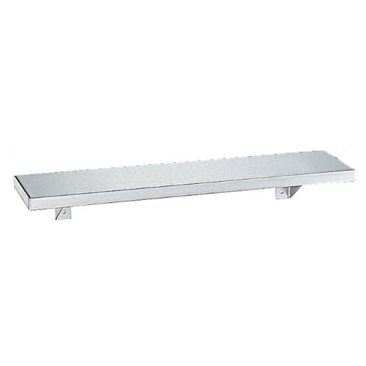 Bobrick 296 Stainless Steel Shelf, Satin Finish, 18" Length x 6" Width