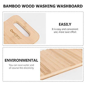 Cabilock 2 Pieces Wood Washing Clothes Washboard Laundry Travel Washboard Cloth Washing Board Board Laundry Washboard