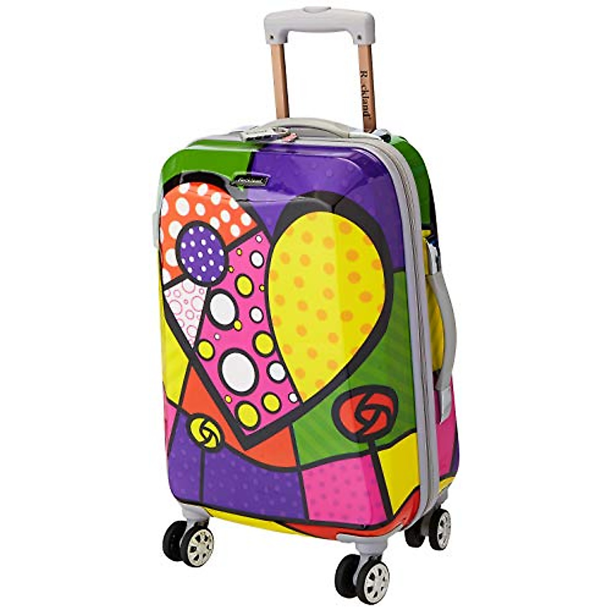 Rockland Vision Hardside Spinner Wheel Luggage, Assorted/Multicolor, Carry-On 20-Inch