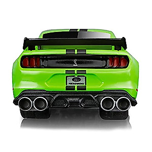 2020 Ford Mustang Shelby GT500 Bright Green with Black Stripes 1/64 Diecast Model Car by Muscle Machines 15550
