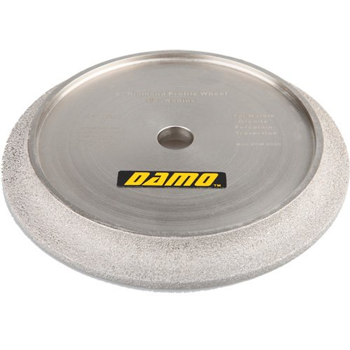 DAMO 6 inch Vacuum Brazed Diamond Profile Wheel for Tile Saw, 3/8" Demi Bullnose, Half Bullnose, for Granite, Concrete and Marble Countertop