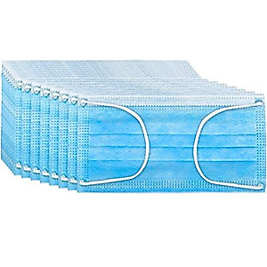 50 PACK Face Mask 3 ply Disposable Protection Masks Mouth Cover. High Permeability Breathpure, No Odor and Winters Comfortable, for Adults Man and Womens, Ships from USA