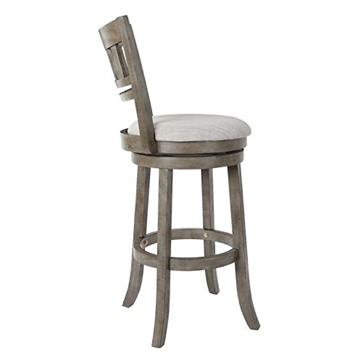 OSP Home Furnishings Wood Swivel Stool (MET12530-AG)