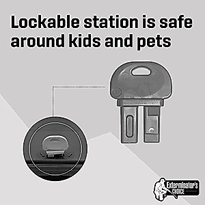 Exterminator’s Choice - Mice Bait Station - Includes 12 Small Bait Station and One Key - Heavy Duty Bait Box for Mice and Other Pests - Durable and Discreet