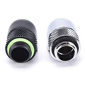 Kyerivs G1/4" Male to Female Extender Fitting, 90° Rotary Enhance Multi-Link Adapter Fitting for Computer Water Cooling System (Male to Female)