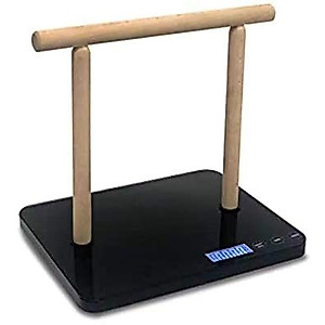Digital Pet Bird Scale, Parrot Training Weight Scale with Perch, 0.05 Ounce Accuracy,70 Ounce Capacity, Easy Clean Black Glass Platform Suitable for Parrot and Macaws