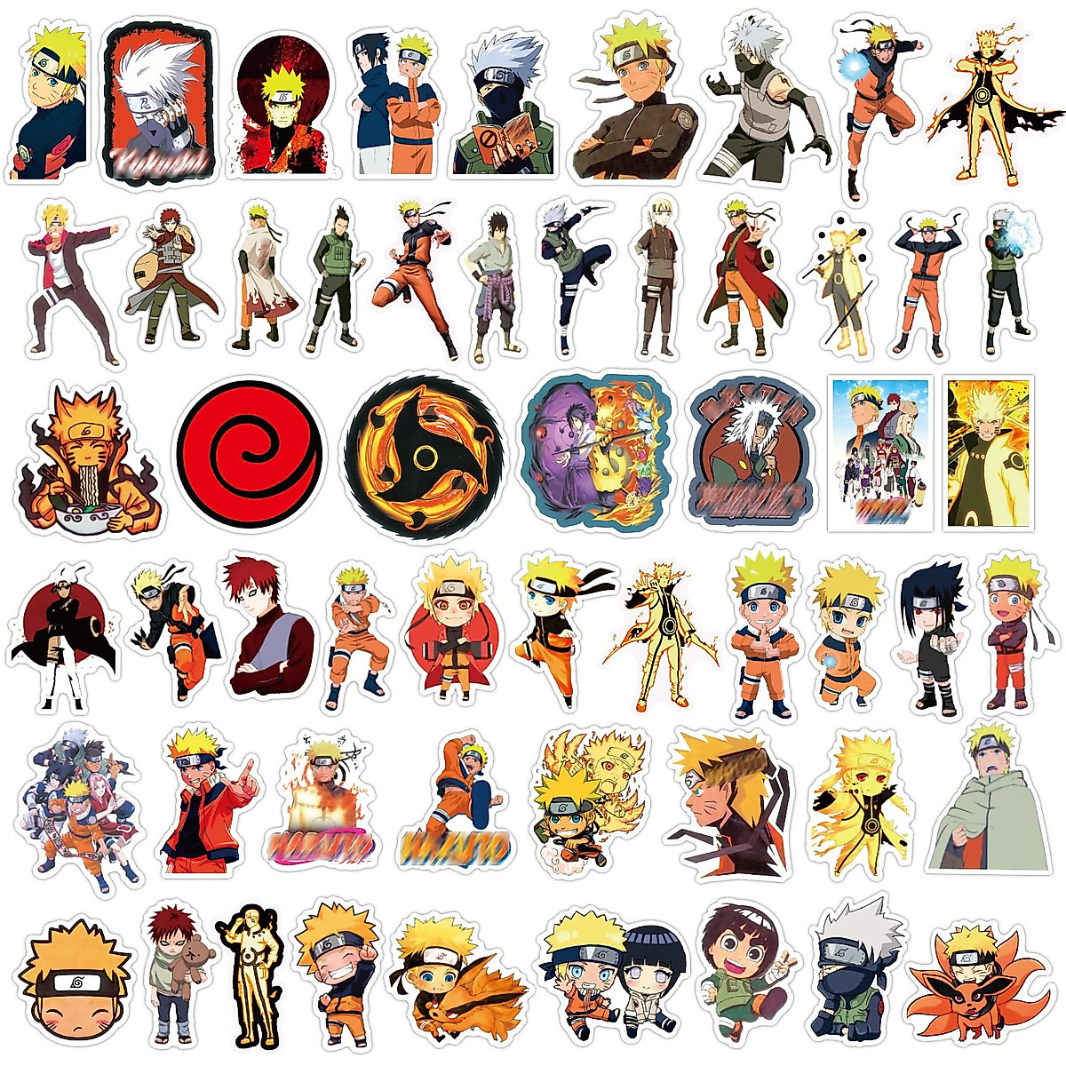 Repellerking Ninja Stickers 100pcs Anime Stickers Vinyl Waterproof Decal Stickers for Laptop Cars Motorcycle Bicycle Skateboard Luggage Trendy Stickers for Teens Kids Children Adults