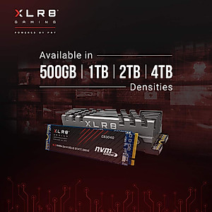 PNY XLR8 CS3040 4TB M.2 NVMe Gen4 x4 Internal Solid State Drive (SSD) with Heatsink - M280CS3040HS-4TB-RB