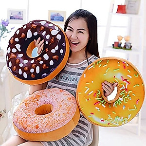 Wemi TIPINOICE Colourful Creative 3D Plush Doughnut Throw Pillow Sofa Car Office Cushion