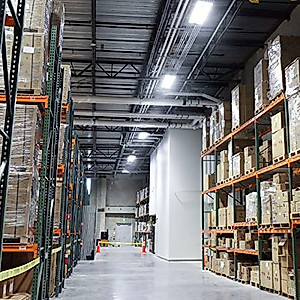 Lepro 2ft Liner High Bay LED Shop Light 220W, 30,800lm, 5000K Daylight, 800W HPS Equivalent, 1-10V Dimmable Commercial Warehouse LED Lighting, 120-277V, 110° Beam, Industrial Ceiling Light Fixture