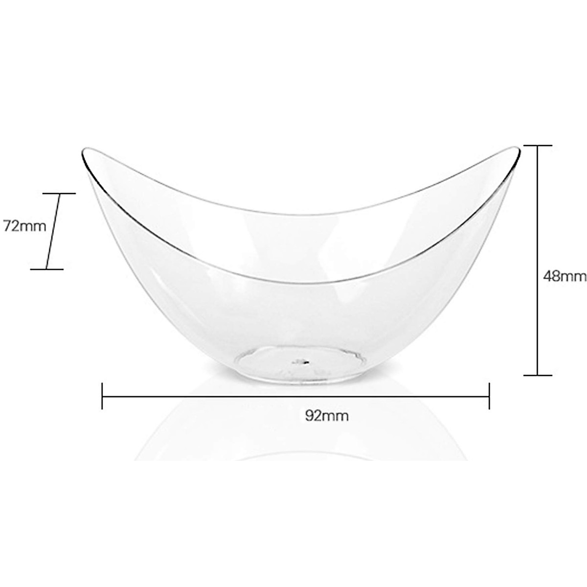 Lawei 150 Count 2 oz Mini Dessert Cups - Plastic Dessert Bolws Dessert Plates Appetizer Serving Bowls for Party, Wedding and More