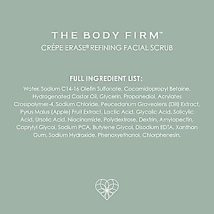 Crepe Erase Refining Facial Scrub with TruFirm Complex for Dry, Crinkly Skin - Promotes Healthy Collagen and Elastin - 6oz