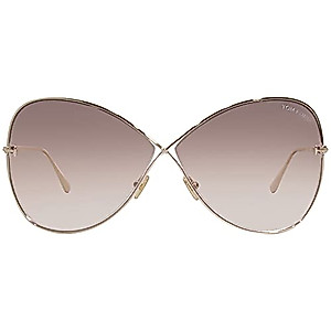 Sunglasses Tom Ford FT 0842 Nickie 28F Shiny Rose Gold/Gradient Brown To Light