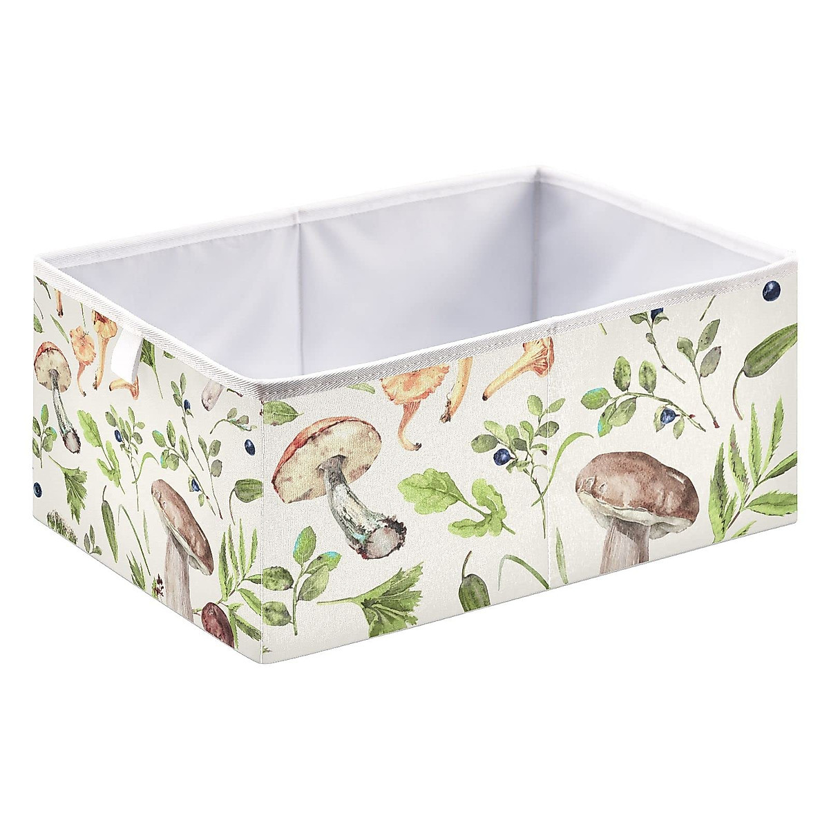 YEGAME Mushroom Cube Storage Box, Foldable Fabric Storage Cube Portable Storage Basket for Bookshelf Closet Laundry Room Nursery Home Decor, 11X11X11In