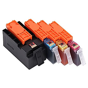 4Pcs Ink Cartridge for HP Ink Cartridge Replacement Printer Ink Cartridge Officejet 6000 6500 6500 Wireless 6500A 7000 7500 7500A Printers
