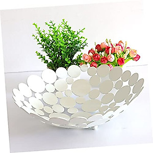 Cabilock wedding decor Decorative Fruit Bowl fruit plate decorative Metal Bowl cupcake stand fruit and vegetable basket black food containers vegetable fruit holder Stainless steel dessert