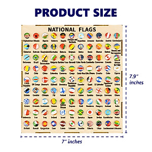 HYPERI 193 Push Pins Country Flag Pins Thumb Tacks, Decorative Drawing Pins for Bulletin Board, Pinboard, Map, Office, Map Pins for Travel Map, Travel Gifts for New Year, Valentines Day Gifts for Him