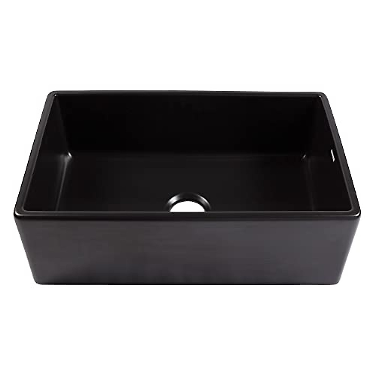 Sinkology SK499-30FC-MB-AMZ Austen Farmhouse 30 in. Single Bowl Summer Night Matte Black Care IQ Kit Fireclay Kitchen Sink