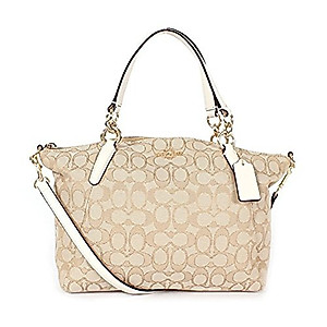Coach Outline Signature Small Kelsey Shoulder Bag Khaki/Chalk