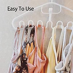 FETNHU Wave Pattern Hanger, Multifunctional Magic Wave Pattern Stackable Hanger, 8 Slots Non Slip Stackable Space Saver Closet Organization Hangers for Bra Top Camisole (Green,15PCS)