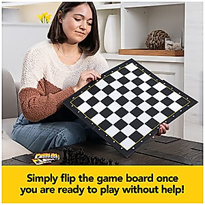 Spin Master Games Chess Made Simple, Beginner Learning Chess Set with Chess Board and Chess Pieces 2-Player Strategy Board Game, for Adults and Kids Ages 8 and up