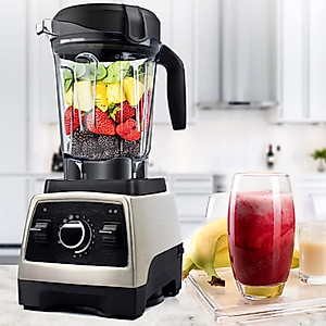 64-Ounce Blender Container, Transparent Food Blender Container with Blade Lid Blender Replacement Parts Fit for Vitamix 5300 Container Blender Pitcher Compatible for G-Series Blender 2L