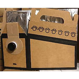 96 OZ. Disposable Coffee Dispenser, 5 Pc. - MADE IN USA - Insulated Hot Cold Bulk Beverage Server Carafe, Box of Joe to Go, 96oz 0.75gal