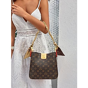 MESSGAIL Bucket Bags for Women Designer Shoulder Bags Top Handle Satchel Purses Set 2pcs