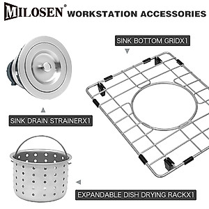 MILOSEN Black Bar Sink 13×15 Inch, Small Bar Prep Kitchen Sink, Undermount Bar Sink, Granite Composite Single Bowl Bar Sink, RV Kitchen Sink, Small Camper Sink